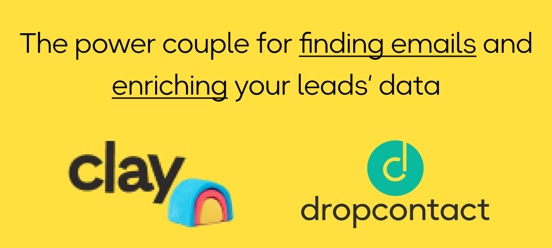Clay and Dropcontact : find emails and enrich your leads' data